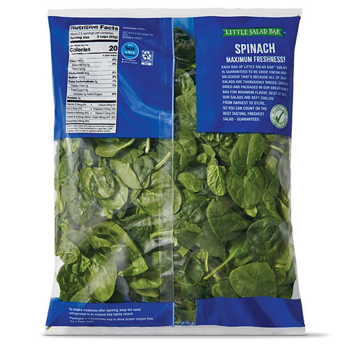 Little Salad Bar Flat Leaf Spinach, 8 oz